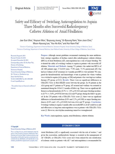 Safety And Efficacy Of Switching Anticoagulation To Aspirin Three Months After Successful