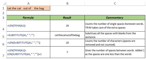 Как узнать количество слов в Excel с помощью простых формул