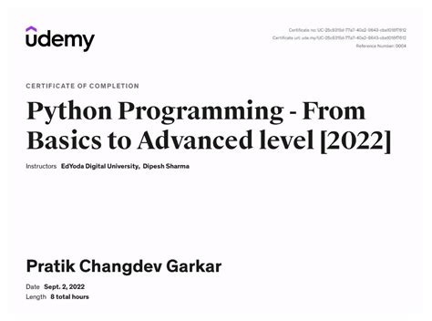 Pratik Garkar On Linkedin Python Programming Udemycourses