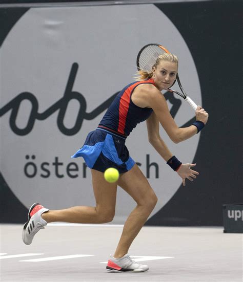 Kristina Mladenovic At Wta Upper Austria Ladies Tennins Tournament In