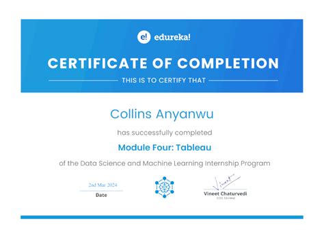 Collins Anyanwu On Linkedin Tableau Dataanalytics Certification