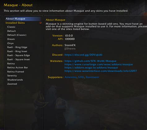Question Unable To Apply Skins Issue SFX WoW Masque GitHub