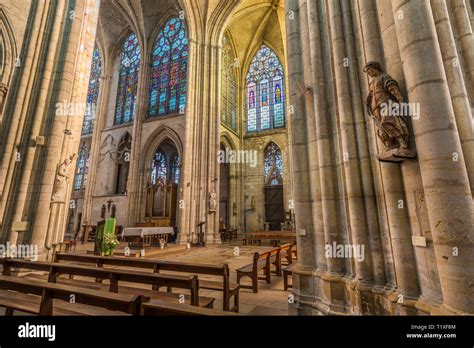 Basilica Of Saint Urban Of Troyes North Eastern France Interior Of