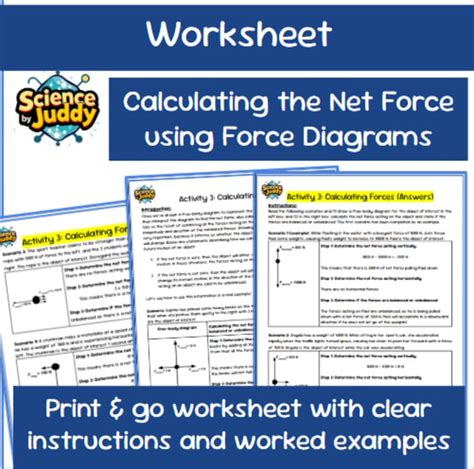 How to Calculate the Net Force from Free-body Diagrams - Grades 7, 8, 9 and 10