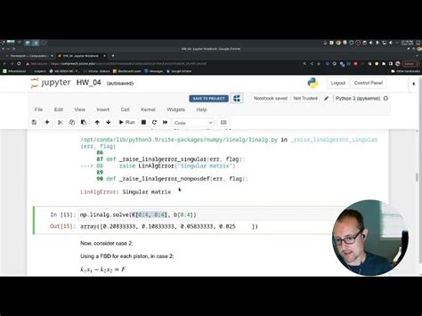 Free Video Linear Algebra In Numpy And Scipy Me3255 From Prof Ryan C Cooper Class Central