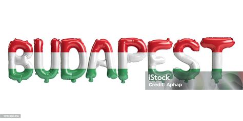 헝가리 깃발 색깔이 흰색에 고립 된 부다페스트 수도 풍선의 3d 그림 0명에 대한 스톡 사진 및 기타 이미지 0명 3차원 형태 개념 Istock