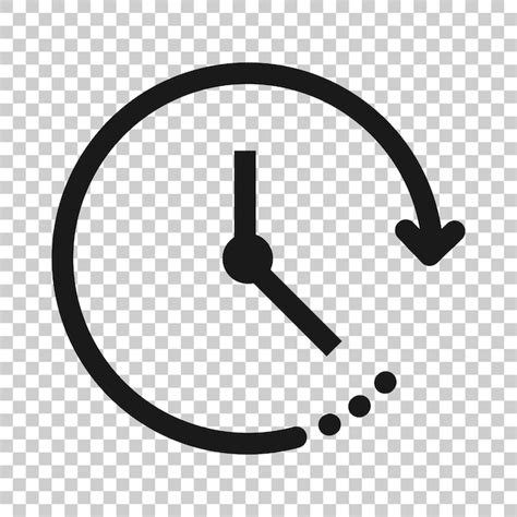 Premium Vector Clock Icon In Flat Style Watch Vector Illustration On