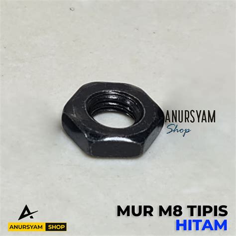Jual Mur Tipis M8 Hitam Jam Nut M8 Mur M8 Tipis Shopee Indonesia