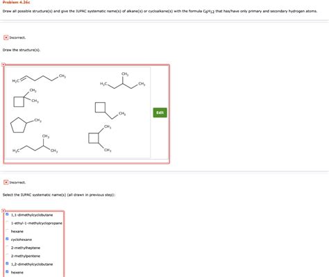 Solved Problem 4 260 Draw All Possible Structure S And Give