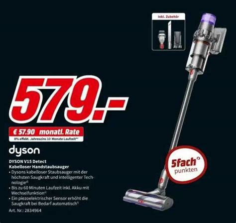 Dyson V15 Detect Kabelloser Handstaubsauger Angebot Bei Mediamarkt