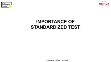 Importance Of Standardized Test Ppt