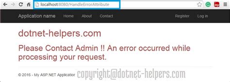 Error Handling In Aspnet Mvc Using Handleerror Attribute Mvc