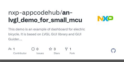 GitHub Nxp Appcodehub An Lvgl Demo For Small Mcu This Demo Is An Example Of Dashboard For