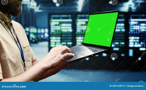 Server Check With Green Screen Laptop Stock Video Video Of Admin Maintenance 287418873