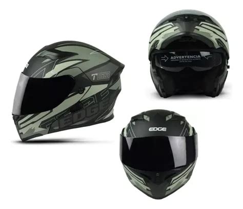 Casco Moto Edge Boss Gris Mate Abatible Motosshop Meses Sin Interés