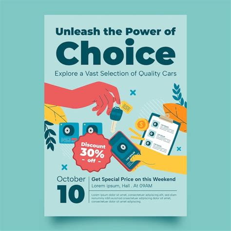 자동차 대리점 브로셔 템플릿 무료 벡터