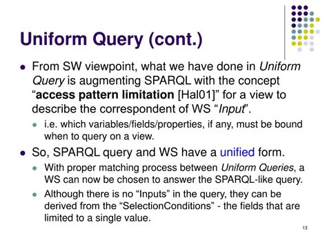 Ppt Unify The Description Of Web Services And Rdf Data Sources Towards Uniform Data