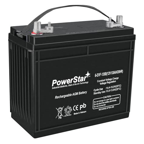 Powerstar Agm 12v Golf Cart Battery Group Gc12 Replacement For