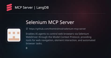 Selenium Mcp Server Langdb