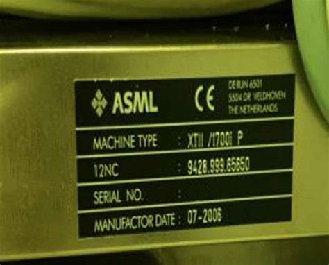 Asml Twinscan Xt 1700i Stepper Used For Sale Price 293652050 2006 Buy From Cae