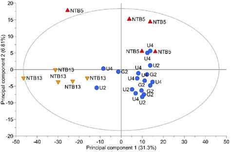 Pls Da Scores Plot Summarising Metabolite Data By Samples Reference