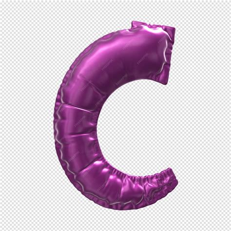 Premium Psd A 3d Purple C Letter With A Textured Background
