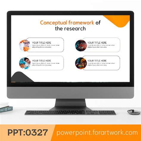 เทมเพลต Powerpoint นำเสนองานวิจัย ครอบคลุมงานวิชาการทุกระดับ พร้อมนำเสนอ 3 บท และ 5 บท โทนสีส้ม