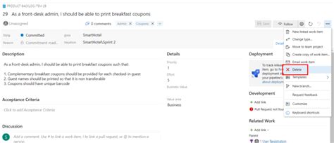 how to delete a workitem in azure devops azuredevops guide