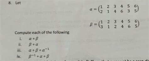 Solved Let α β Compute each Chegg