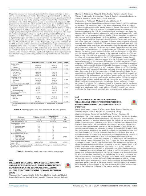 Pdf 665 Eus Guided Portal Pressure Gradient Measurement Safely Performed With Eus Guided Liver