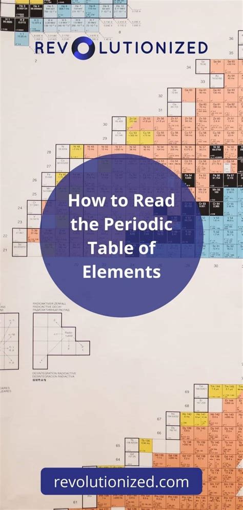 How To Read The Periodic Table Of Elements Revolutionized
