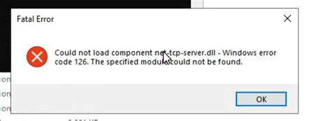 Could Not Load Component Net Tcp Serverdll Server Discussion Cfx