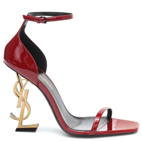 Ysl Heels Cherry Red Limited Stock Finsha Shoes