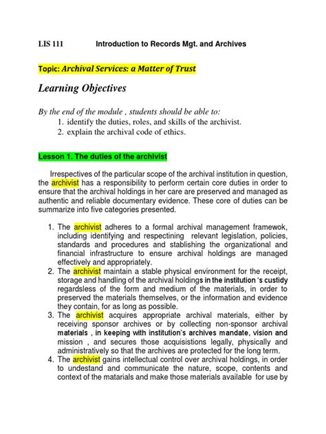 module 2 lesson 1 pdf pdf archive archivist