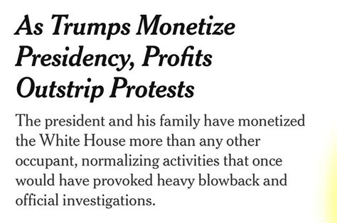 Tom The Scale And The Scope Of The Presidential Mercantilism Has Been Breathtaking The Trump