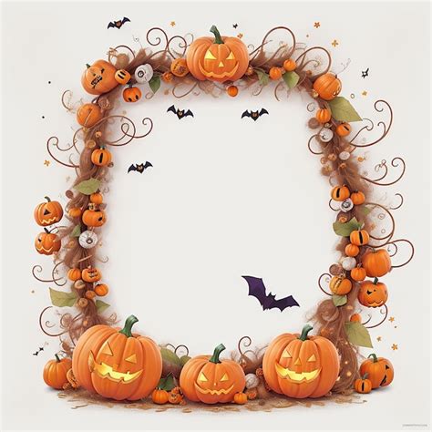 Premium Ai Image Halloween Frame Border Generated Ai