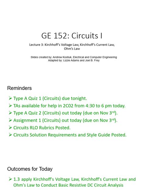 Ge 152 Lecture 3 Notes Download Free Pdf Electrical Network Applied And Interdisciplinary