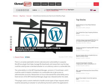 Critical Remote Code Execution Flaw Found In Wordpress Plugin