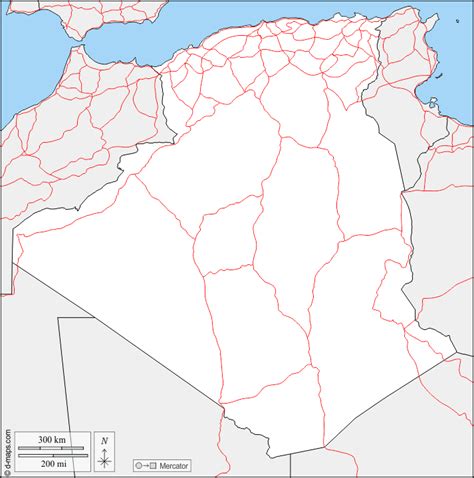 Algeria D Free Map Free Blank Map Free Outline Map Free
