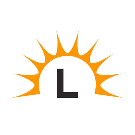 Sun And Letter L Concept 17663817 Vector Art At Vecteezy