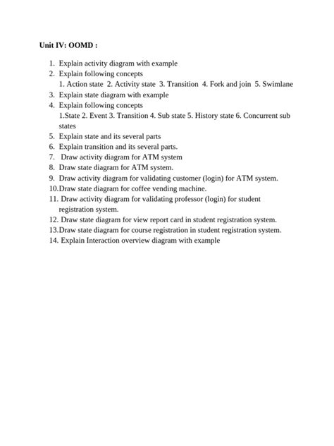 unit iv que bank oomd pdf