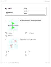 Transformations Pdf Transformations PM NAME CLASS Transformations