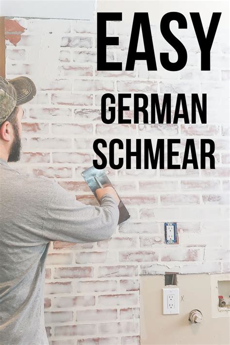 Easy German Schmear Tutorial On A Faux Brick Wall | Faux brick walls, Faux brick, Faux brick ...