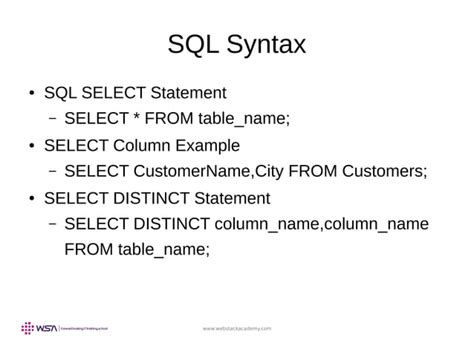 Sql Rdbms Concepts Ppt