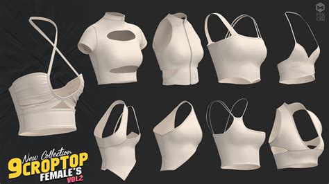 Artstation 27 Models Of Croptop Fimales Megapack 85off Marvelous