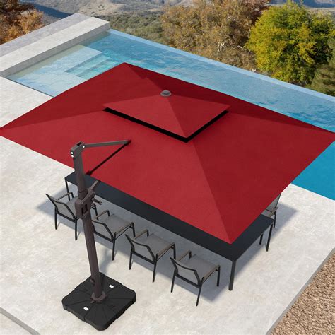Deconk 10 X 13 Patio Umbrella Outdoor Large Rectangle