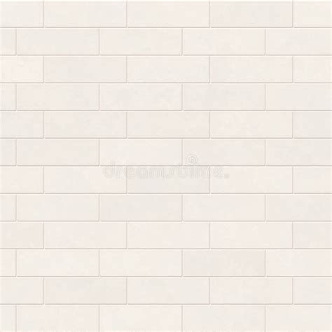 White Metro Tile Seamless Pattern Subway Brick Wall Background Stock
