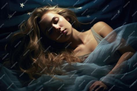 Premium Photo Beautiful Young Woman Sleeping In Bed At Night