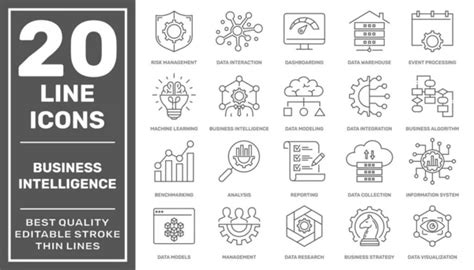 Modern Thin Line Icons Set Of Data Science Technology Machine Learning Process And Ai Premium