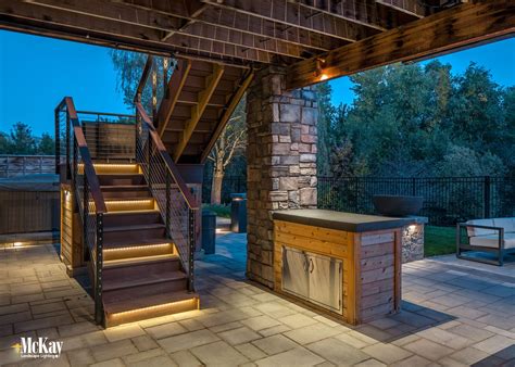Rugged Backyard Retreat Mckay Landscape Lighting Omaha Ne